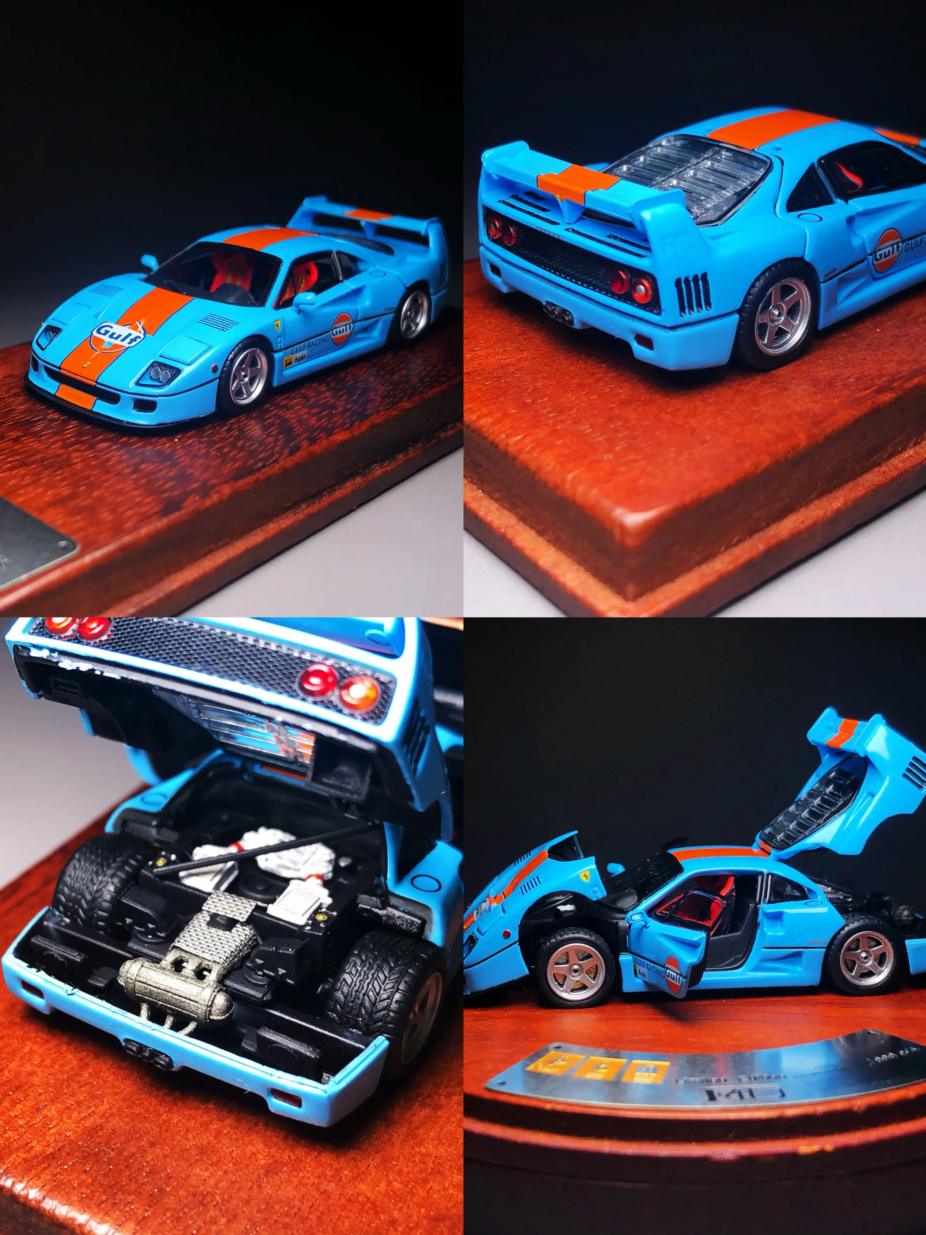 PGM 1/64 F40 Gulf Diecast Model Car Open Door Collection, edición ...