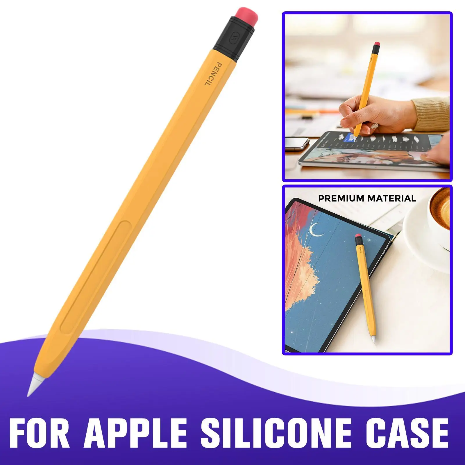 For-Apple-Capacitor-Pen-Silicone-Protective-Case-Apple-Pencil-2nd ...