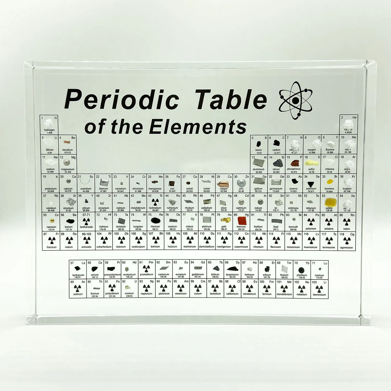 Elementos reales en acrílico, tabla periódica, decoración del hogar ...