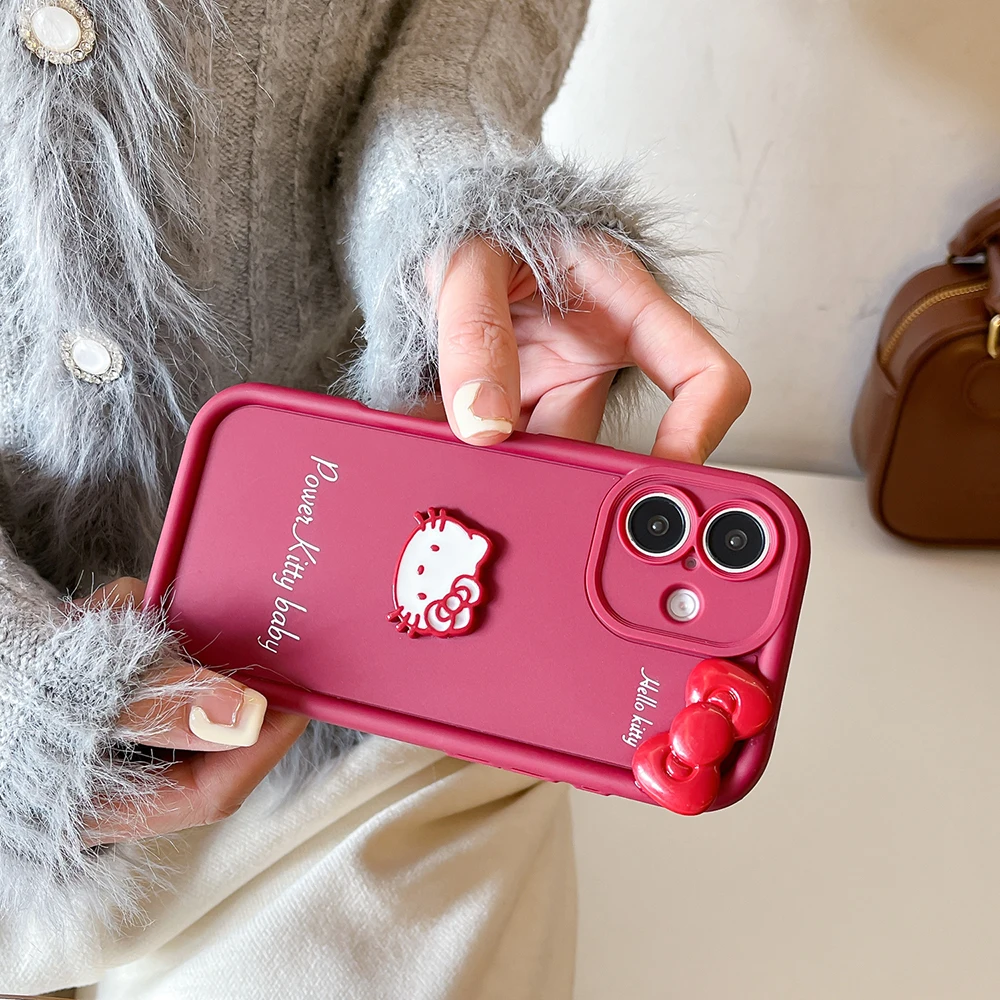 Kitty Bowknot Toy Cartoon Multi-Step Soft Phone Case for Moto G85 5G (1)