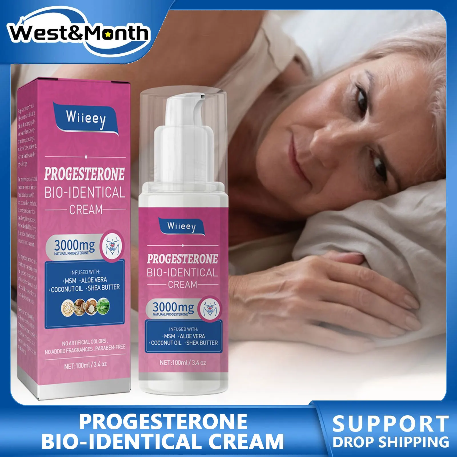 Menopause Progesterone Cream Middle-aged Elderly Women Balance ...