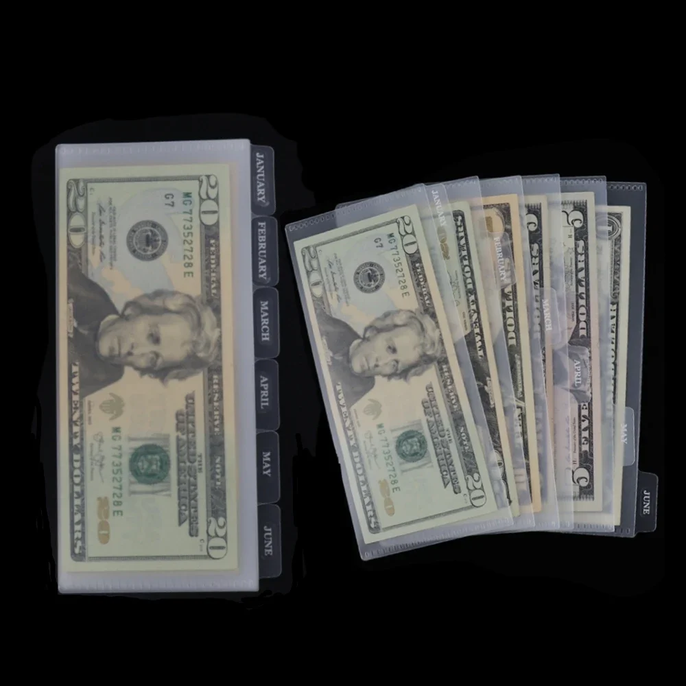 Cash-Envelopes-6Tabs-Bill-Holders-Money-Budget-System-Wallet-Divider-No ...