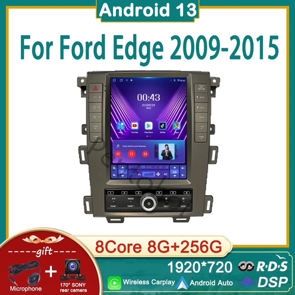 Pentohoi Car Radio For Ford Edge 2009-2015 Carplay Auto Android 13 ...