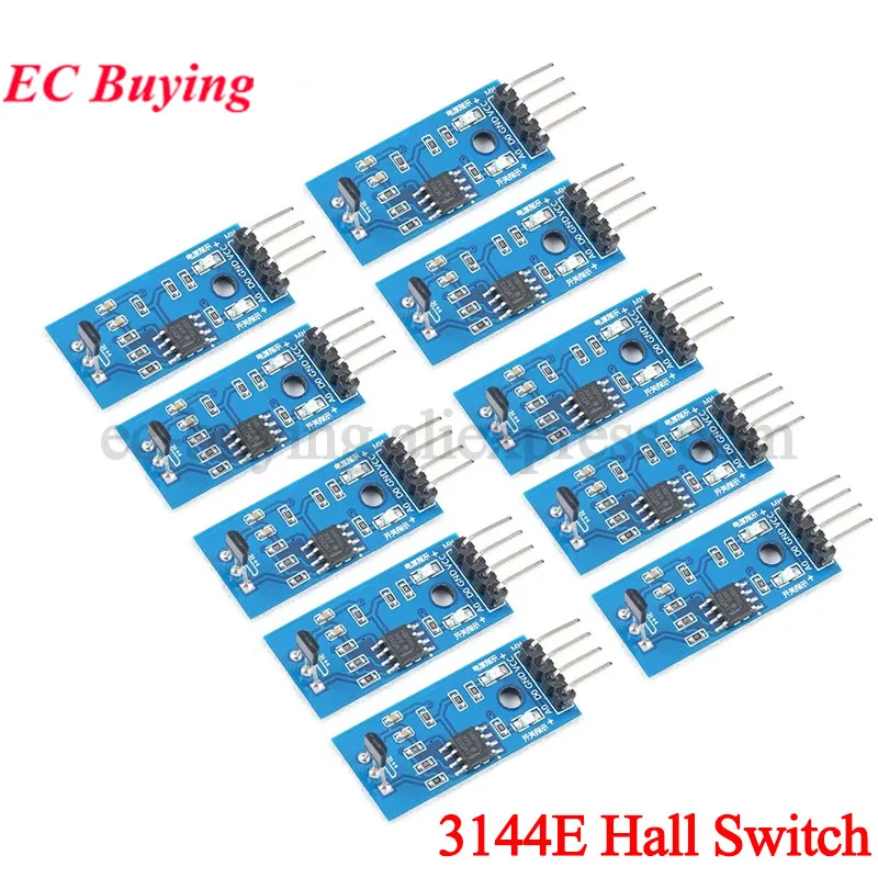 10pcs/1pc LM393 3144E Hall Sensor Module Magnetic Swich Speed Counting ...
