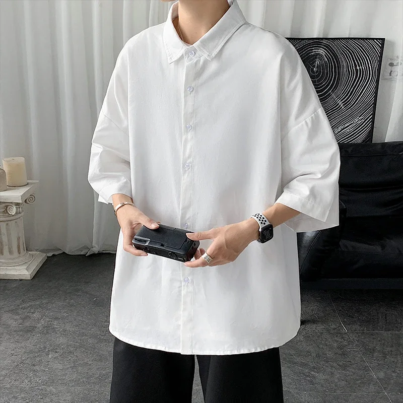 Men-s-Oversized-Shirts-White-Mens-Fashion-Blouse-5xl-Oversize-Half ...