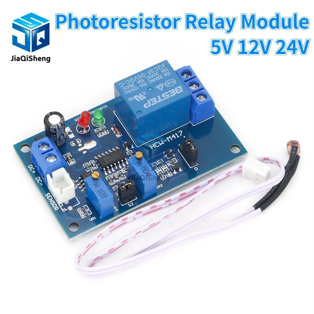 5V-12V-24V-Photoresistor-Relay-Module-Light-Brightness-Sensor-Timer ...