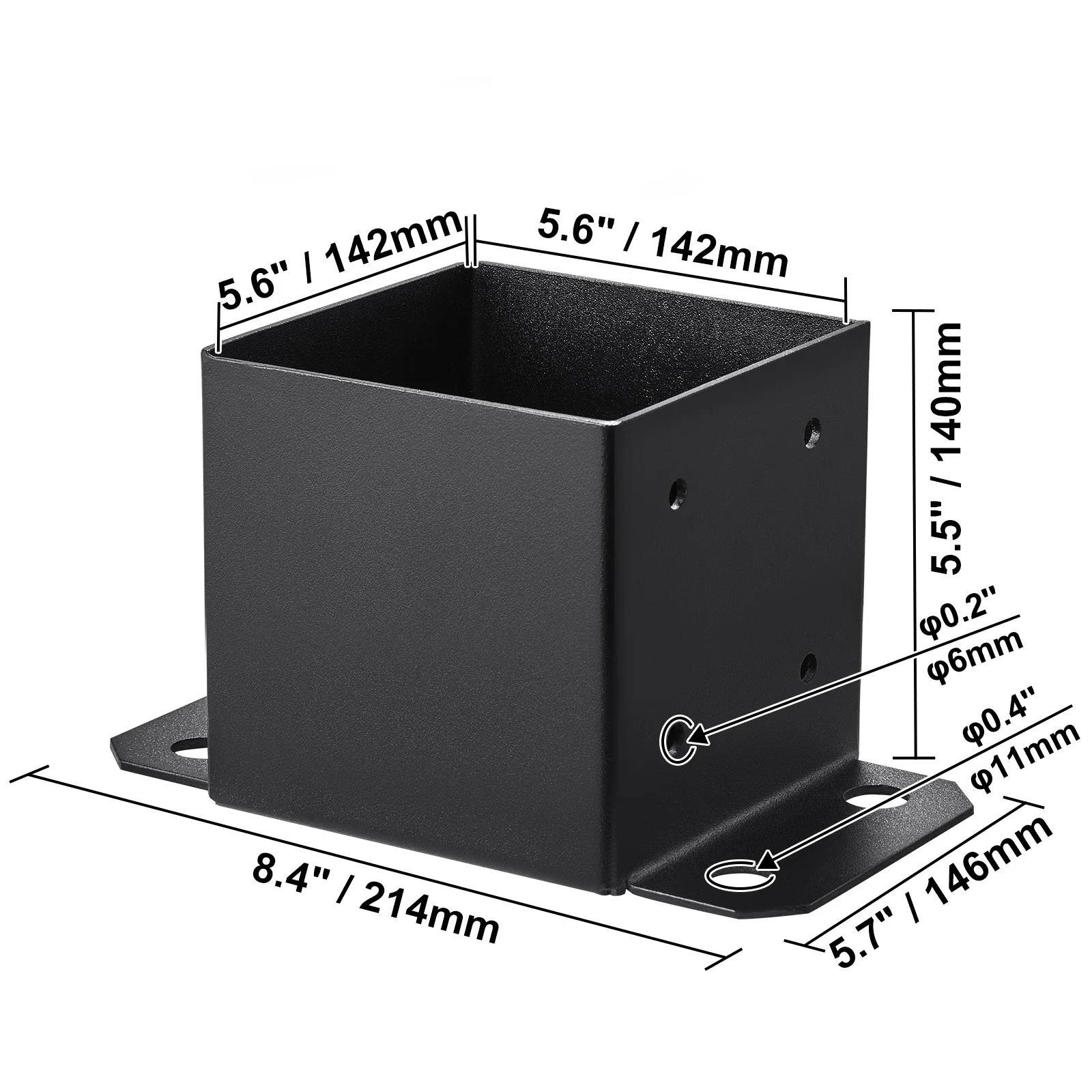 Outdoor Structure Supports 4x6 Post Base Brackets Set Of 4 | Heavy Duty ...