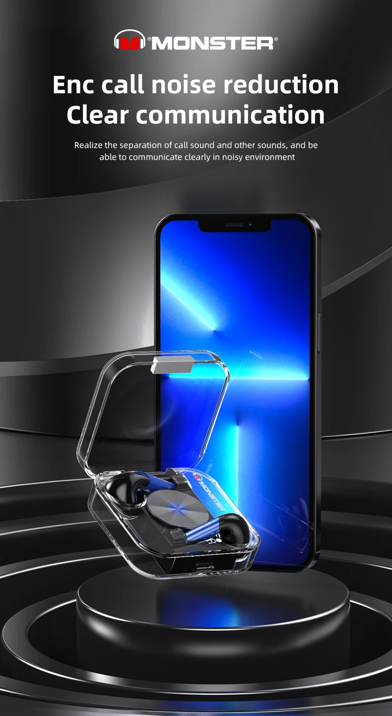 Monster-auriculares inalámbricos XKT01, cascos intrauditivos con ...