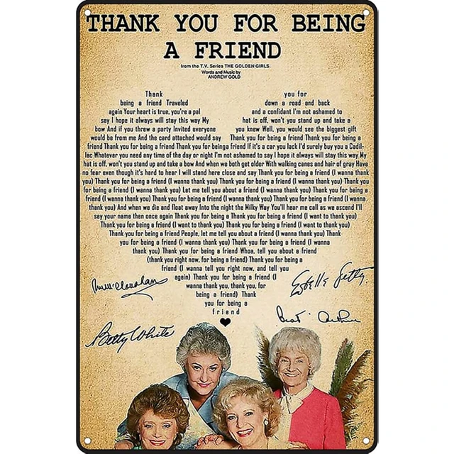 Thank You For Being My Friend Golden Girls