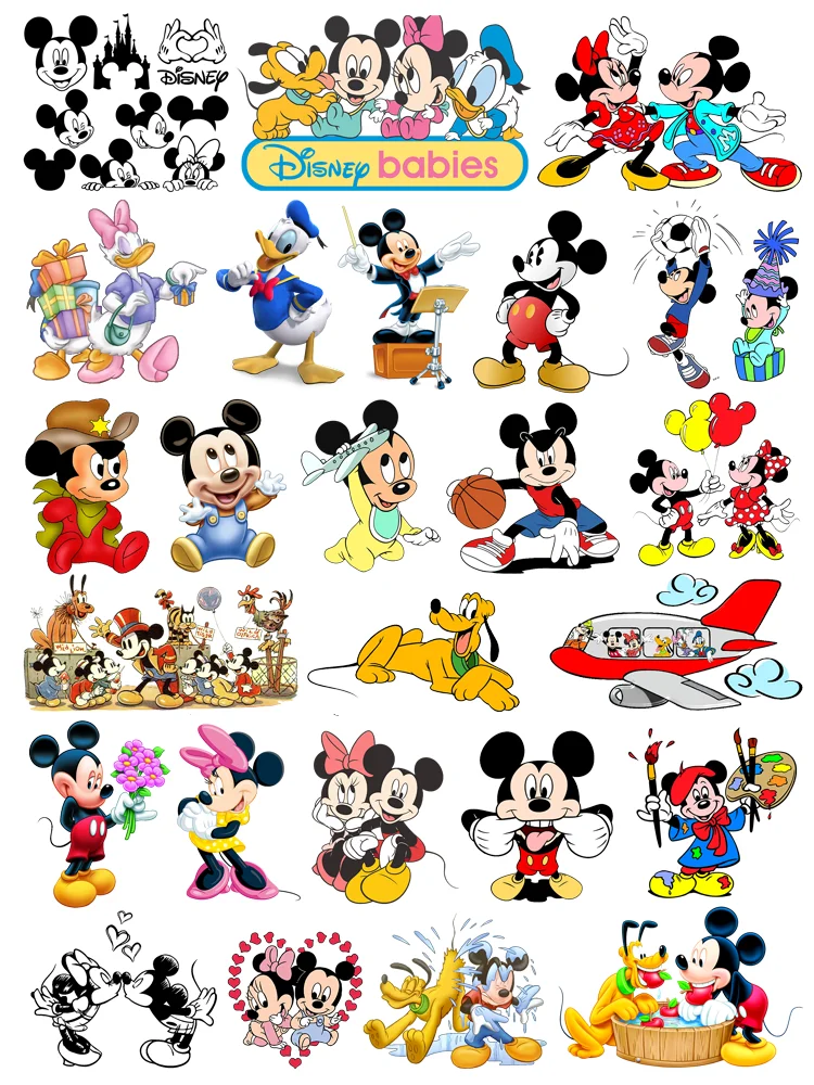 Disney MICKEY MOUSE Small stickers for children's clothing Iron on ...