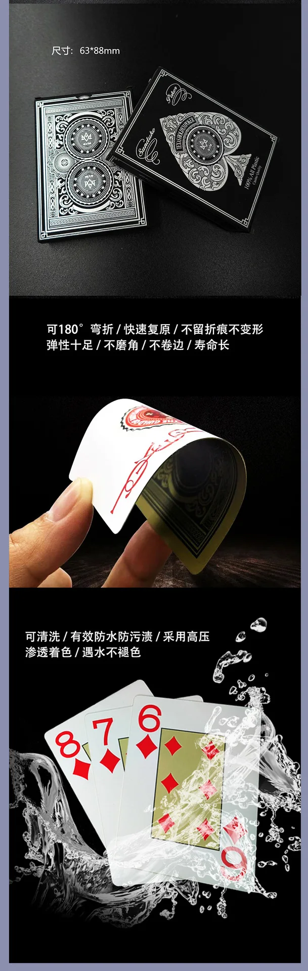 Роскошные игральные карты из золотой и серебряной фольги премиум-класса ...