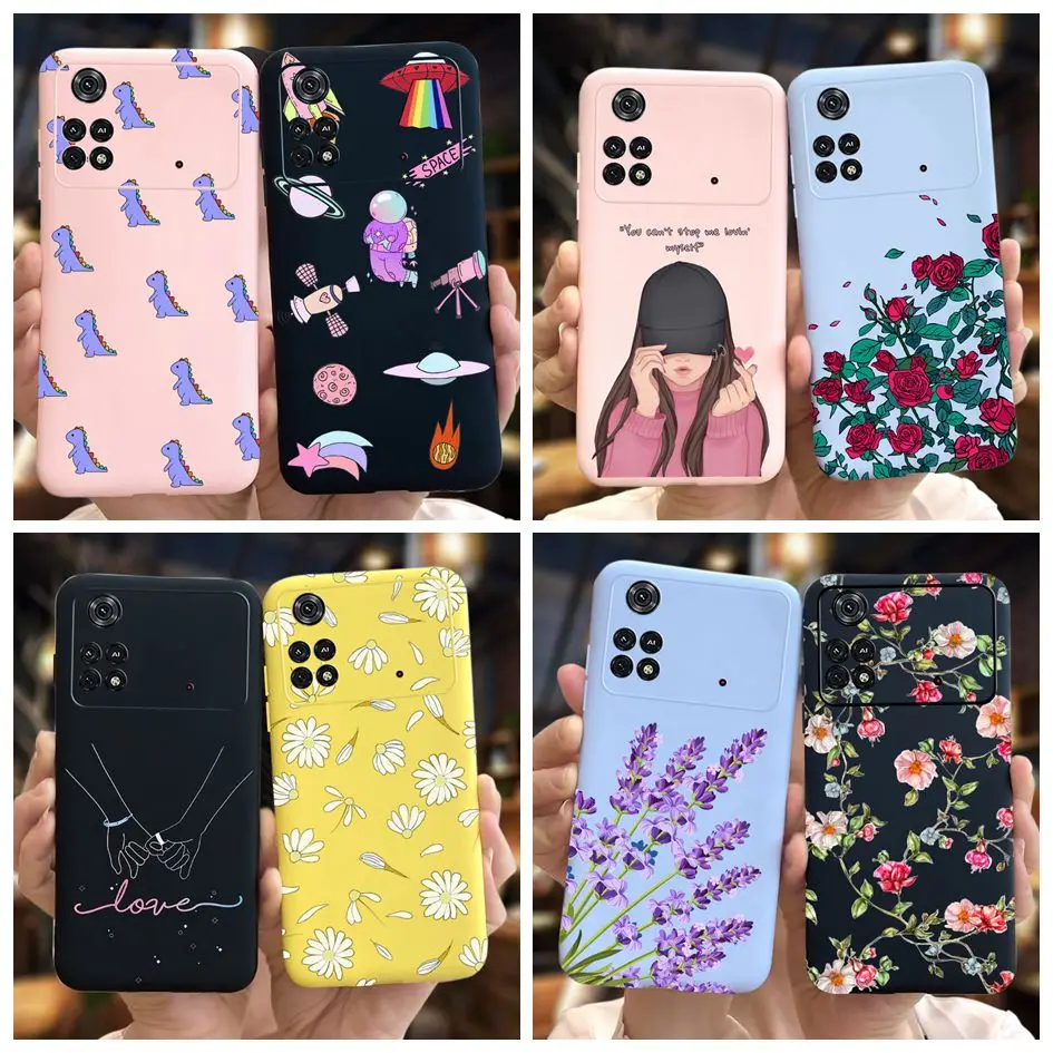 For-Xiaomi-Poco-M4-Pro-4G-2022-Case-Cute-Dinosaur-Astronaut-Paint-TPU ...