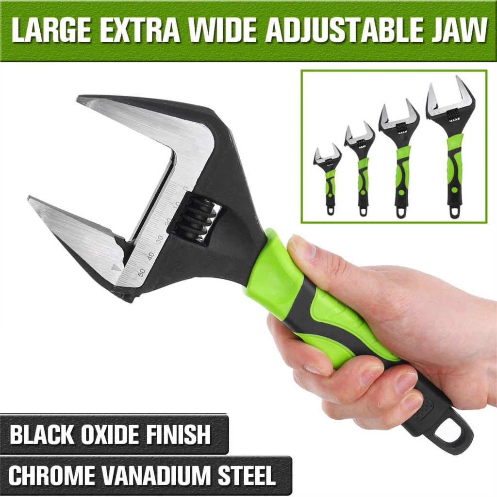 8-Inch-Adjustable-Pipe-Wrench-38mm-Large-Opening-Spanner-Professional ...