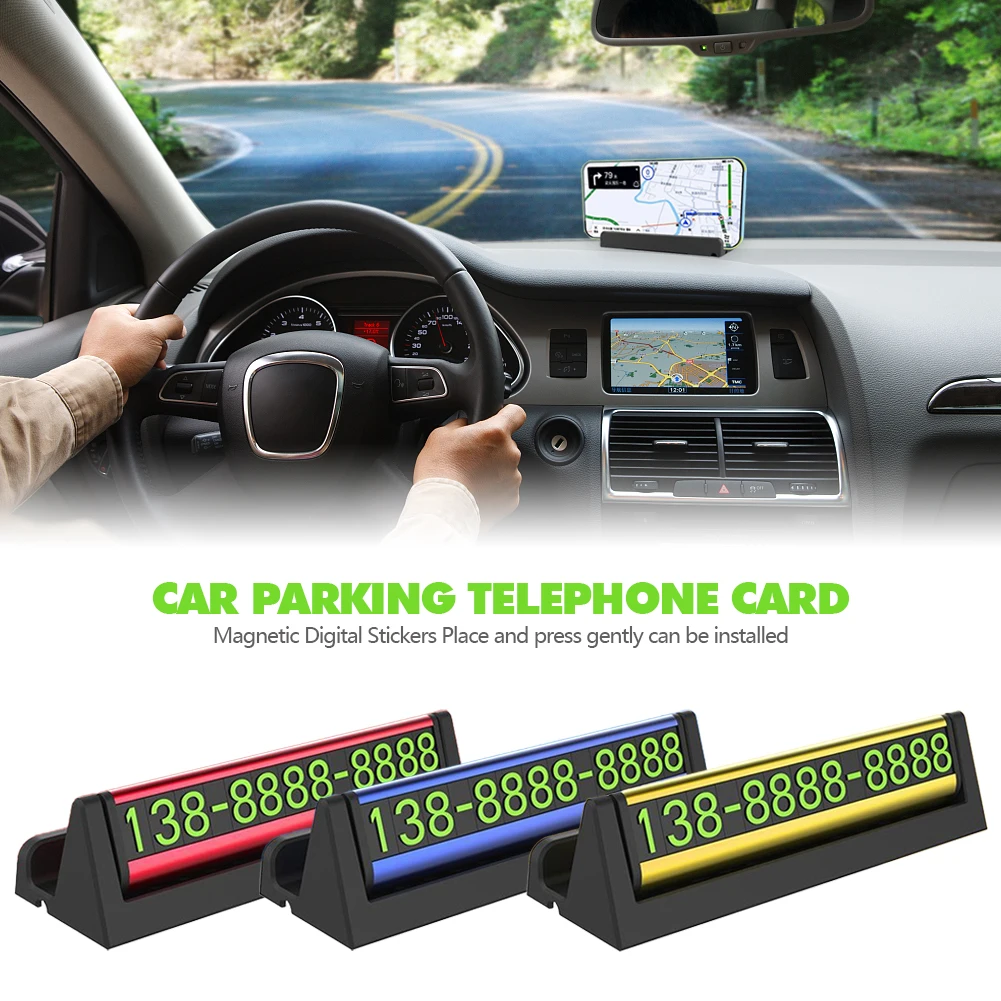 Car-Temporary-Parking-License-Card-Anti-Slip-Mobile-Phone-Holder ...