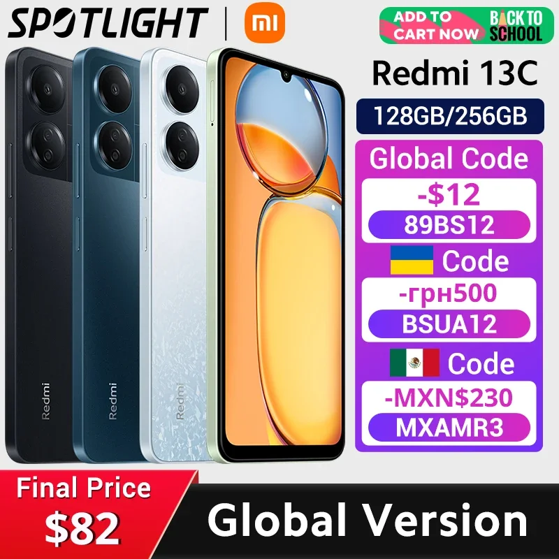 World-Premiere-Global-Version-Xiaomi-Redmi-13C-MIUI-14-Smartphone-MTK ...