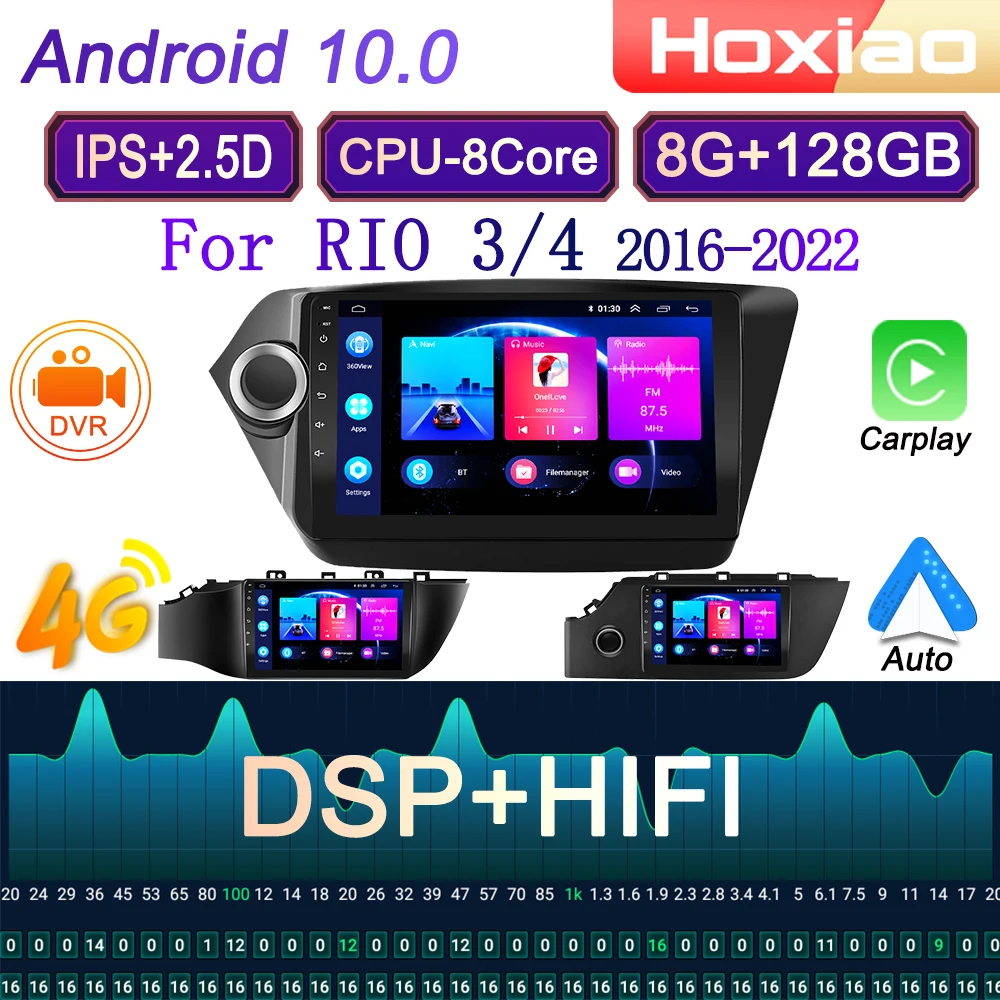 4g 8 Cores Android 10 2din Car Radio Multimedia Video Player Navigation ...