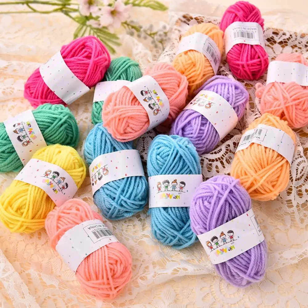 12Pcs-Acrylic-Yarn-Knitting-Wool-Crochet-Yarn-Ideal-for-Beginners-Kids ...