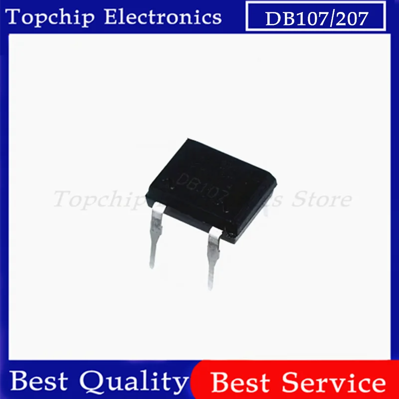 10-50pcs-diode-bridge-retifica-DB207-DIP-4-DB107-DIP4-1A-2A-1000V-power ...