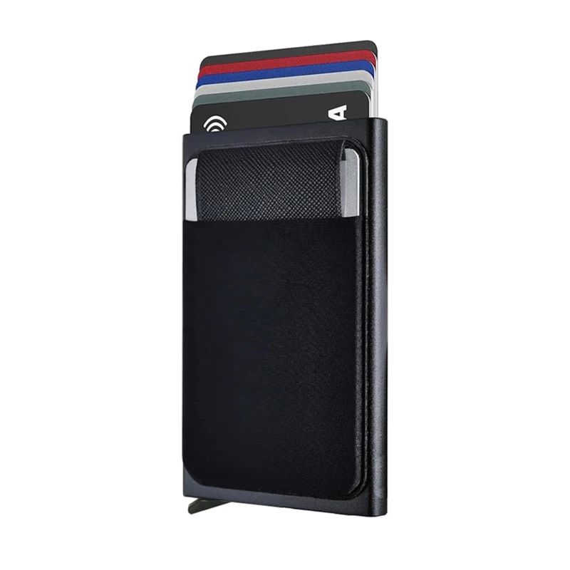 Tarjetero de Metal fino emergente, billetera RFID de aluminio, bolsa ...