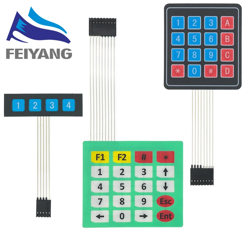 1-4-4-4-4-5-Matrix-Array-Matrix-Keyboard-16-Key-Membrane-Switch-Keypad ...