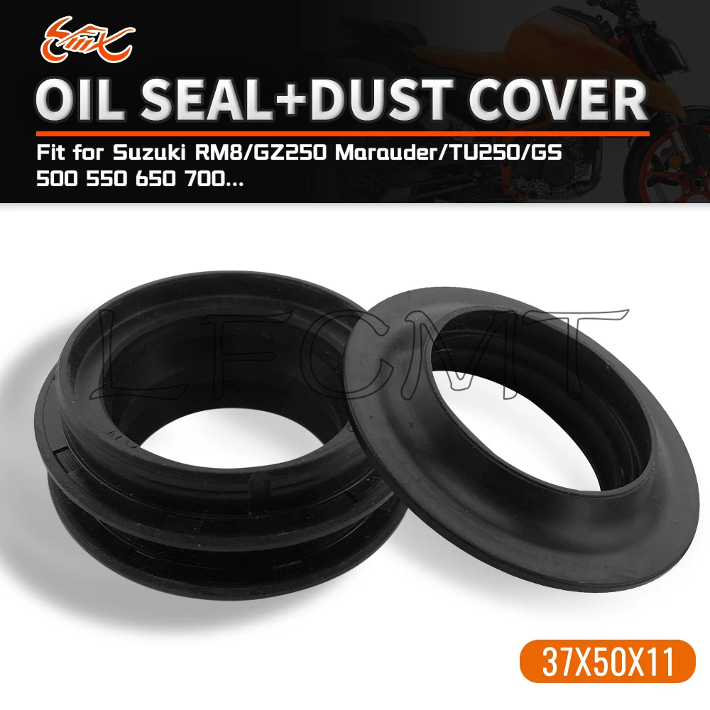 Motorcycle 37x50x11 Front Fork Damper Oil Dust Seal 37 50 Fit for ...