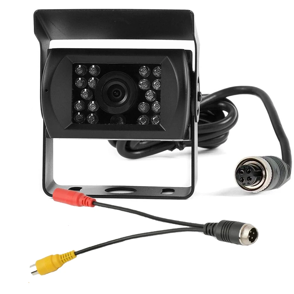 4Pin18-LED-IR-Backup-Camera-For-Bus-Truck-Van-RV-CCD-4Pin-Car-Rear-View ...
