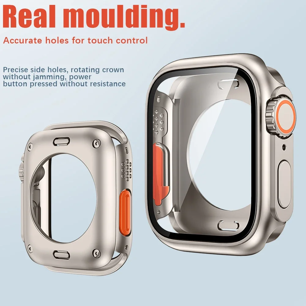 For-Apple-Watch-45mm-44mm-Change-To-Ultra-360-Full-Protector-Case-for ...
