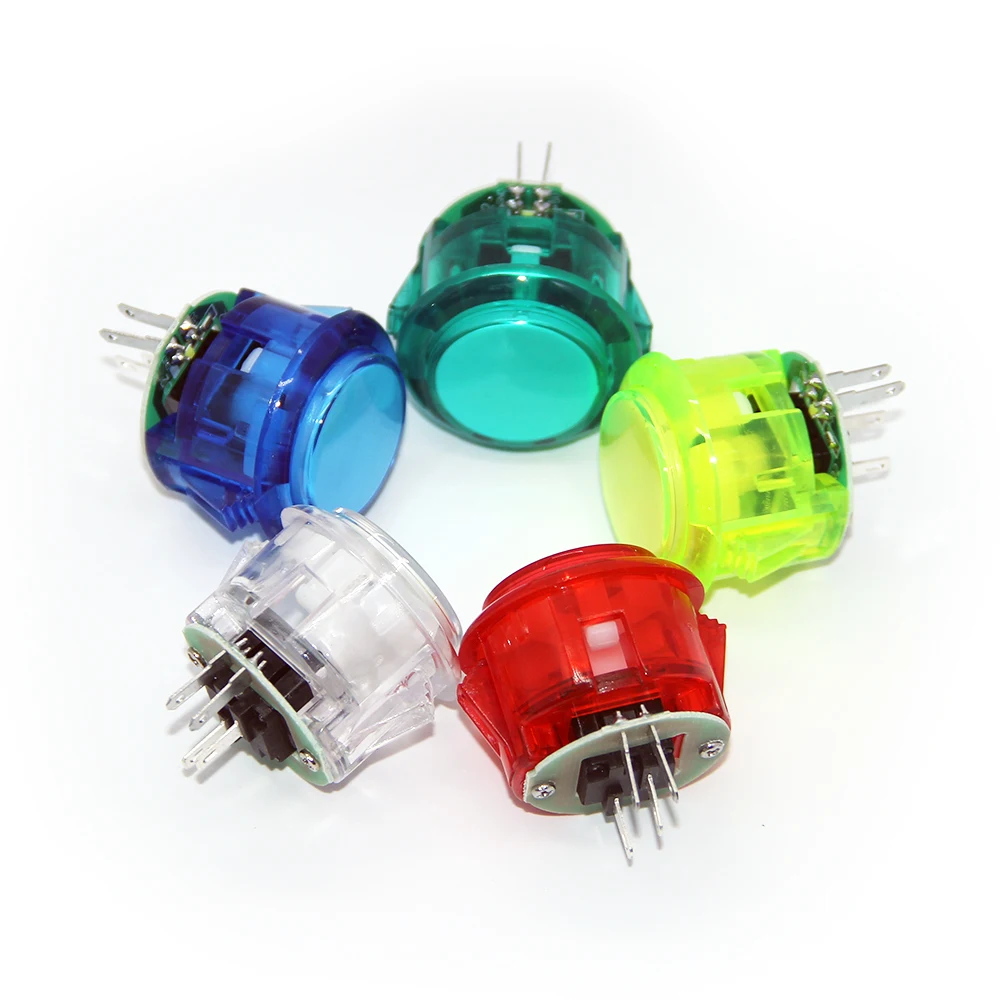 10pcs-lot-Transparent-Arcade-Button-30mm-5V-LED-Light-Push-Button ...