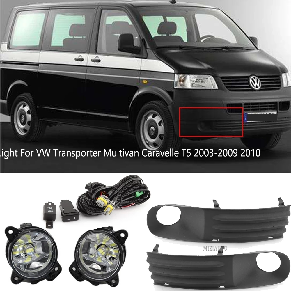 2Pcs LED Fog Light For VW Transporter Multivan Caravelle T5 2003- 2010 ...