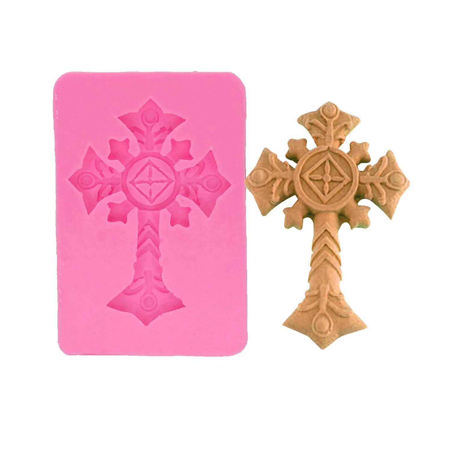 Silicone Cross Mold Fondant For DIY Baking Pastry Art Candy Clay Cake ...