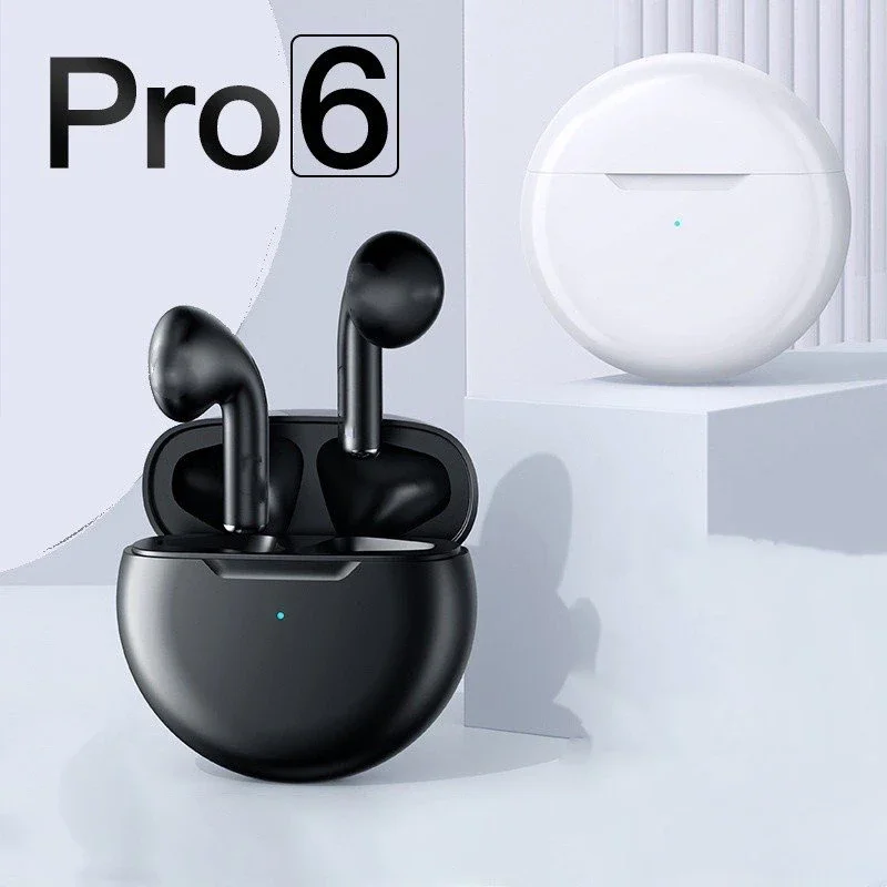 NEW-Pro-6-TWS-Wireless-Headphones-with-Mic-Fone-Bluetooth-Earphones-Sport-Running-Headset-for ...