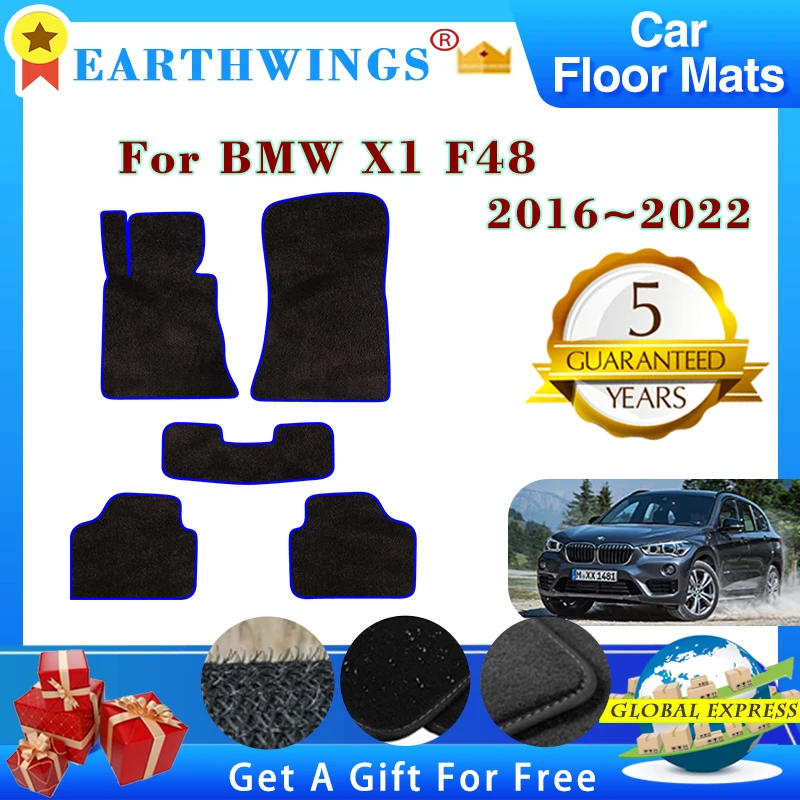 For BMW X1 F48 2016 2017 2018 2019 2020~2022 Car Floor Mats Carpets ...