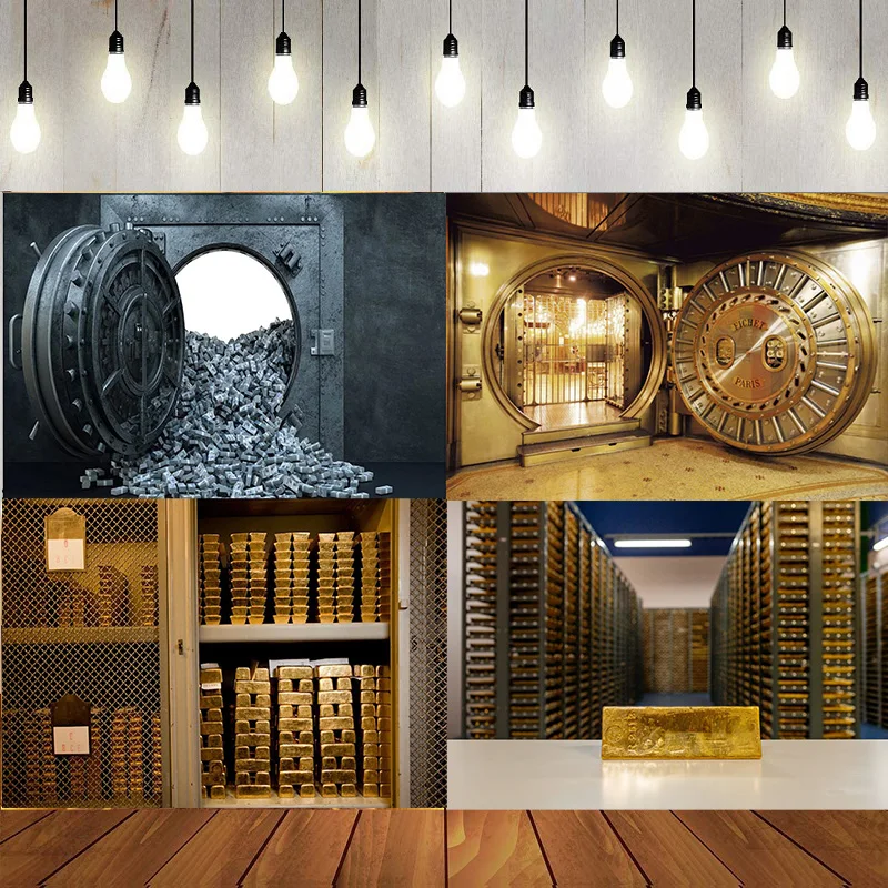 Bank-Vault-Backdrop-Gold-Door-Storage-Room-Robber-Theme-Photography ...