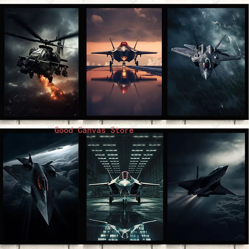 Military-Vehicles-Posters-F35-Fighter-Series-Canvas-Painting-HD-Prints ...