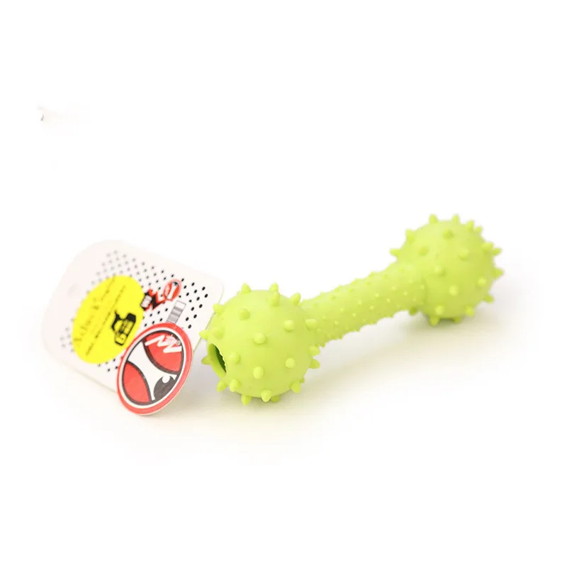 Rubber Dog Toy Squeakers Pet Sound Ringing Barbell Pet Dog Toys Squeak ...