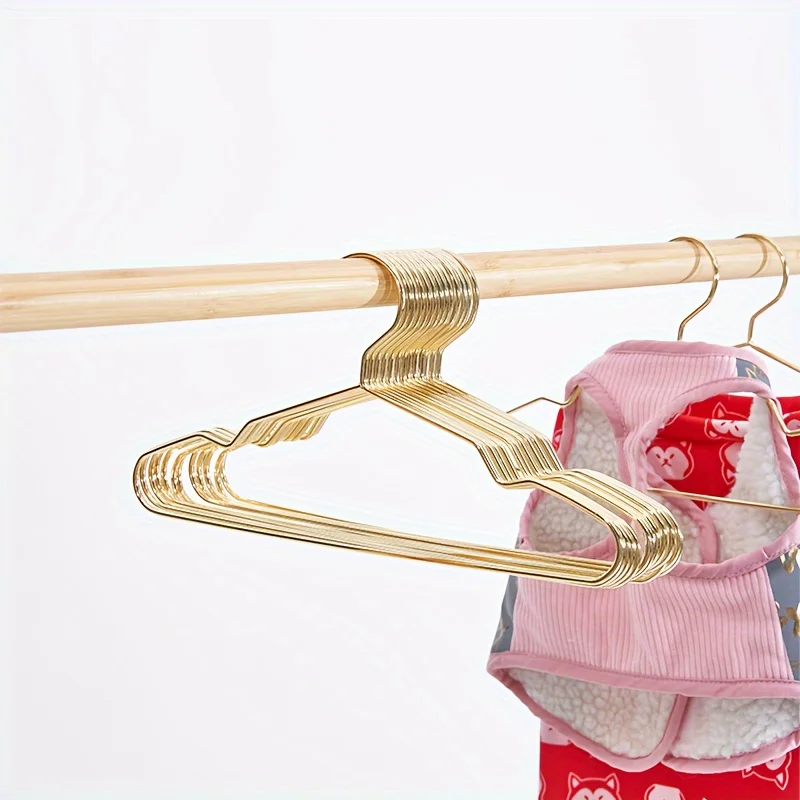 10pcs Golden Pet Hanger For Coats Suits Pant And Jackets, Household ...