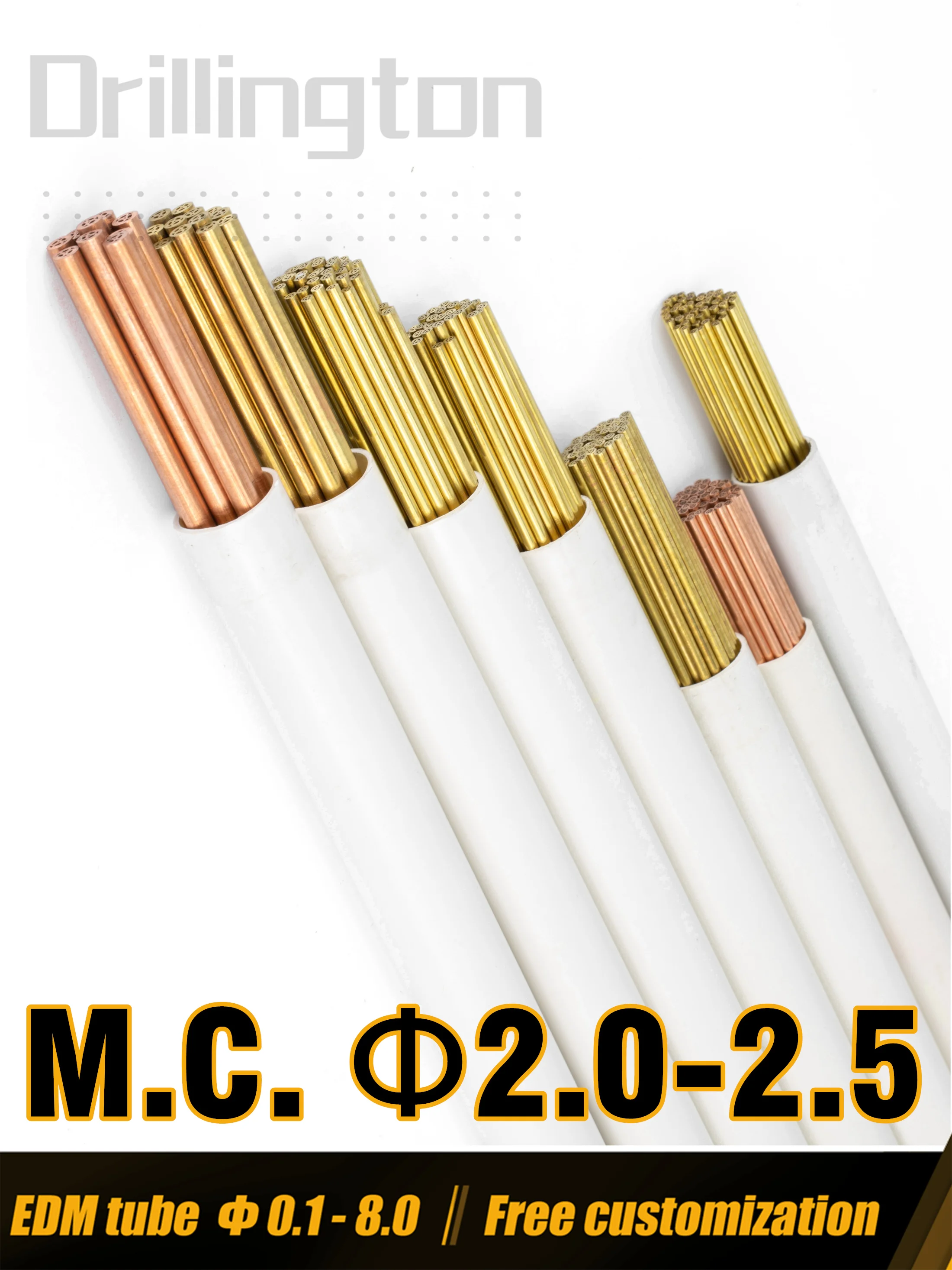 Drillington-EDM-Tube-Multi-Channel-Brass-Copper-tube-High-Precision-2mm ...