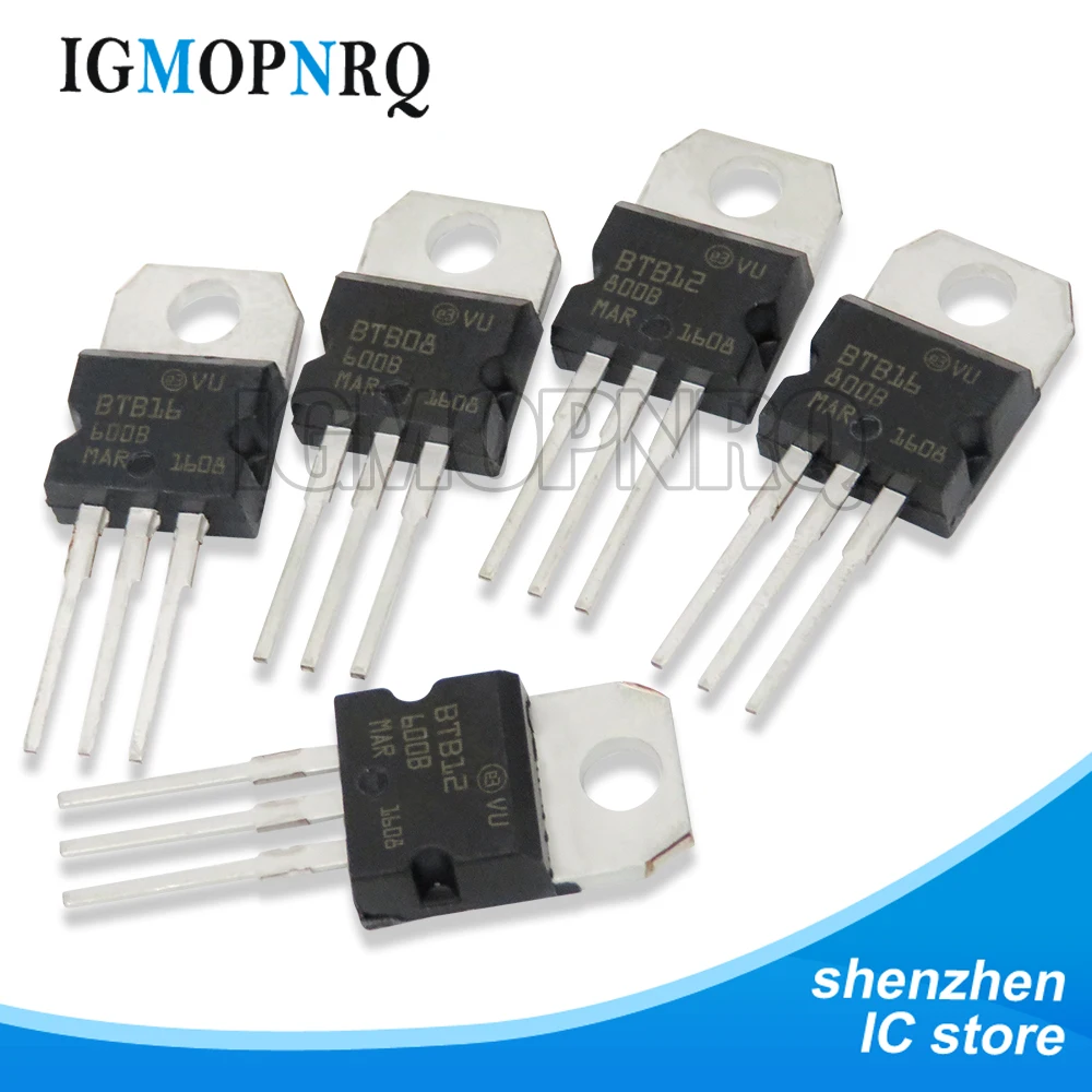 10PCS BTB06-600B BTB06-600C BTB12-600B TO220 BTB12-600C BTB16-600B BTB16-800B BTB24-600B BTB16 ...