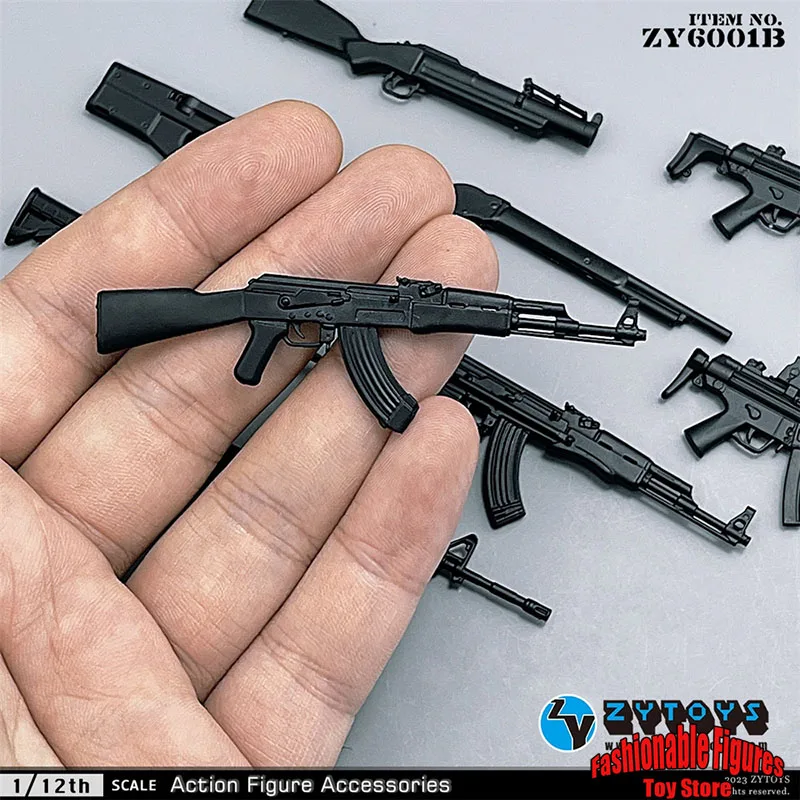 ZYTOYS-1-12-ZY6001B-MP5-M4-AK47-P90-M1887-Soldier-Plastics-Miniature ...
