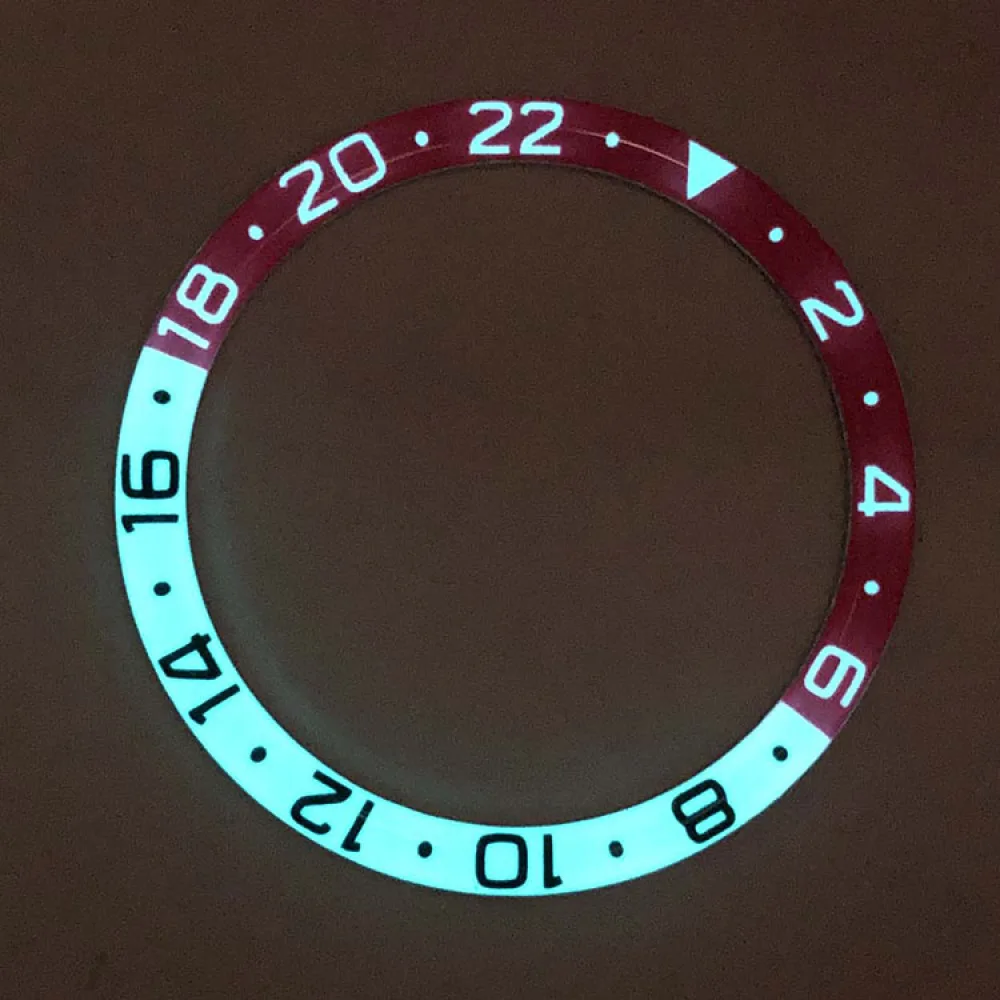 Blue Luminous Watch Bezel Insert 38mm/31.3mm Aluminum Ring Replacement ...