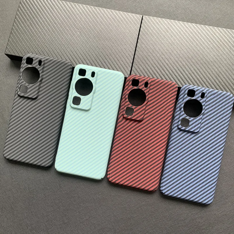 Case For Huawei P60 Pro Luxury Carbon Fiber Texture Skin-Friendly PC ...