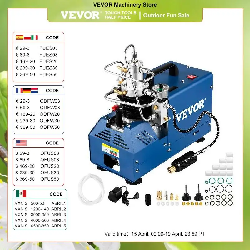 VEVOR-High-Pressure-Air-Compressor-Pump-1800W-110-220V-4500PSI-300BAR ...