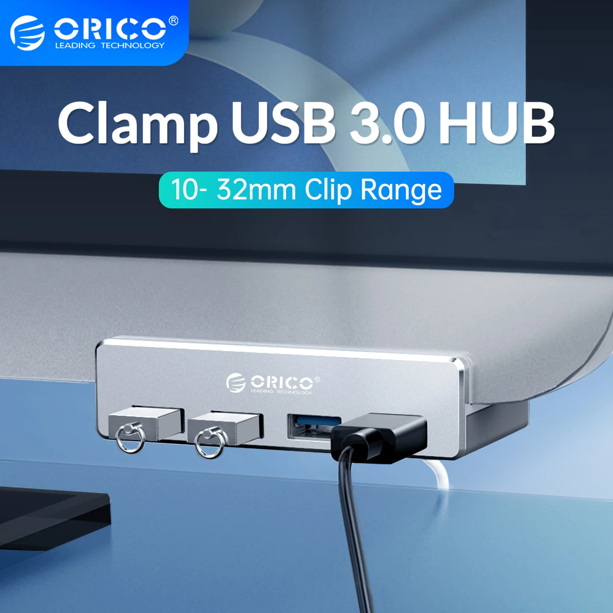 ORICO Clip typ USB 3,0 HUB Aluminium Externe Multi 4 Ports USB Splitter ...
