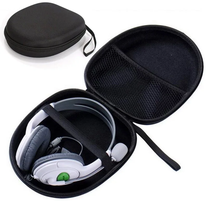 EVA Black Headphone Carrying Case Shockproof Headset Pouch Handheld ...