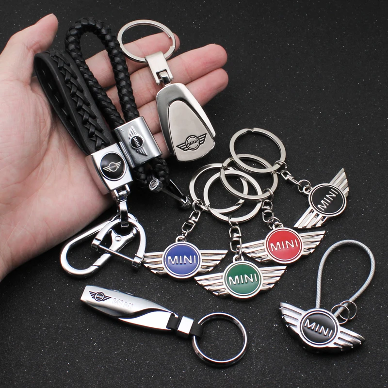 3D Metal+Leather Car Logo Key Ring Key Chain Keychain Accessorie For ...
