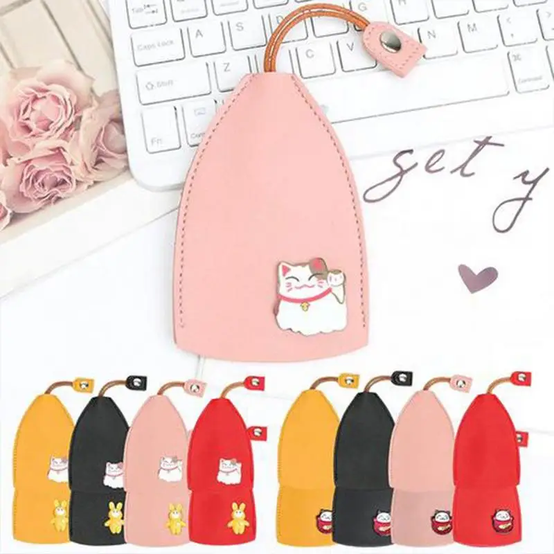 Portable-Pull-Out-Keychain-Holder-For-Car-PU-Leather-Key-Holders-With ...