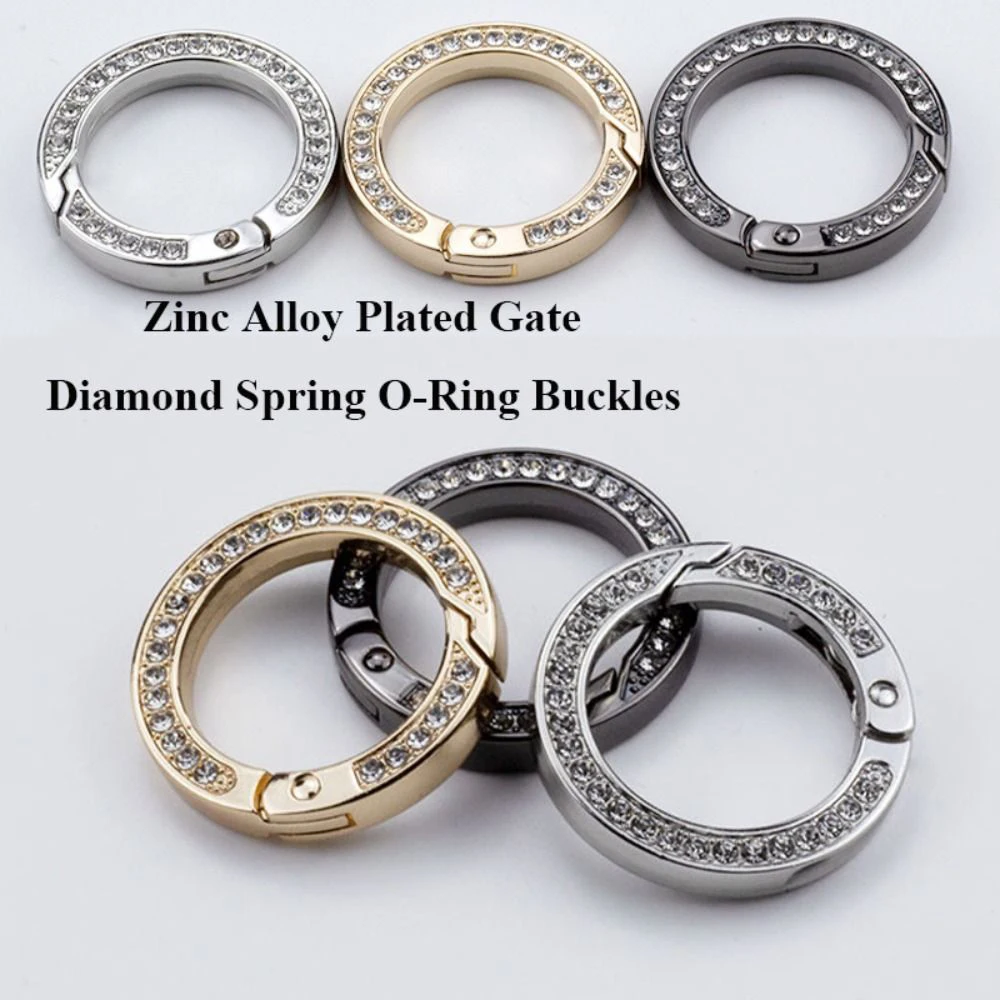 1pc-O-Ring-Keyring-With-Diamonds-Metal-Spring-For-Keychain-Pendant-Bag ...