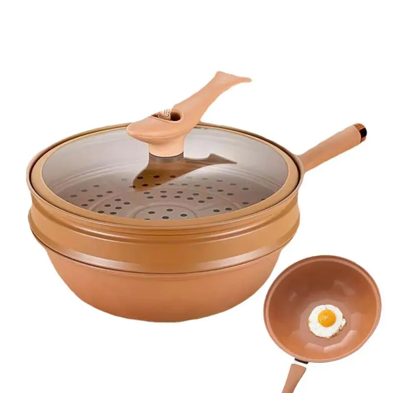 Nonstick-Wok-Small-Wok-Pan-Energy-Concentrating-Pot-Bottom-Steaming-And ...