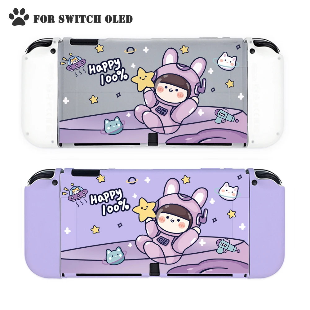 Purple Astronaut Girl For Nintend Switch Oled Case Cute Cartoon Full ...