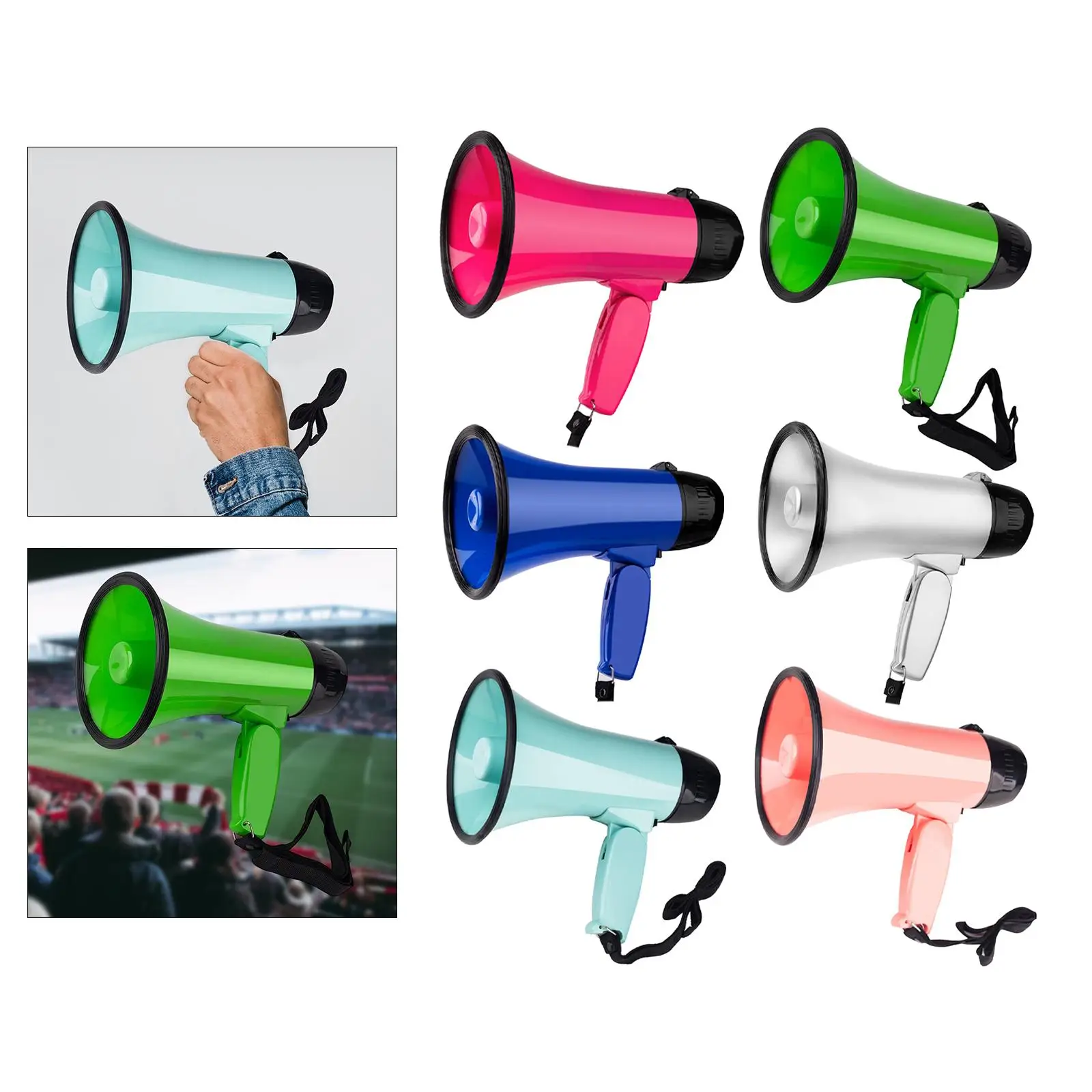 1Pc Handheld Bullhorn Megaphone Portable Lightweight Bullhorn Speaker ...